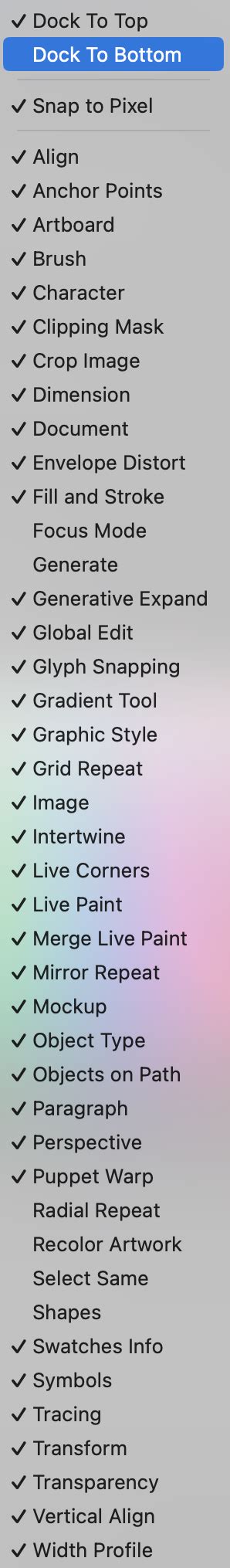 the limited list of features one can add to illustrator s application