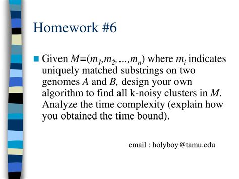 Ppt An Efficient Algorithm For Optimizing Whole Genome Alignment With