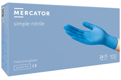 Guantes Classis Azul De Nitrilo Tm Cj100uds Mercator