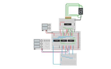 Circuit Design Decodificador Sistemas Digitais 3ª Etapa Tinkercad