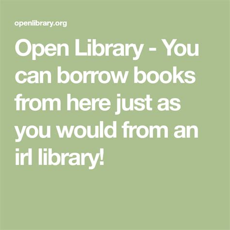 Open Library Borrow Books Online