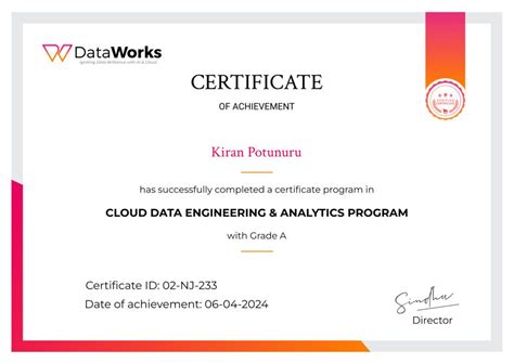 cloud data engineering and analytics program dataworks