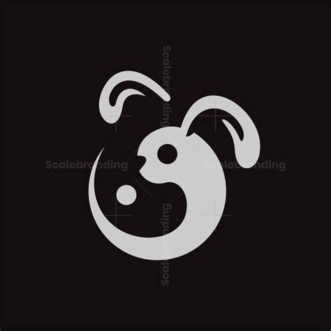 Rabbit Yin Yang Bunny Logo Yin Yang Rabbit Icon Yin