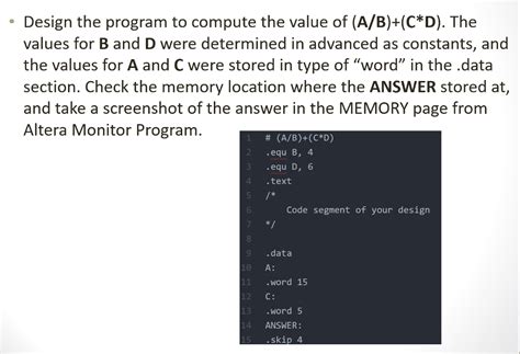 Solved • Design The Program To Compute The Value Of