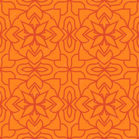 Premium Vector Seamless Geometric Floral Ornamental Pattern
