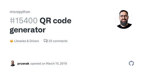 Qr Code Generator Micropython Discussion Github
