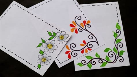 3 Border Designs 3 Quick And Easy Border Designs Border Designs For Project Border Designs For