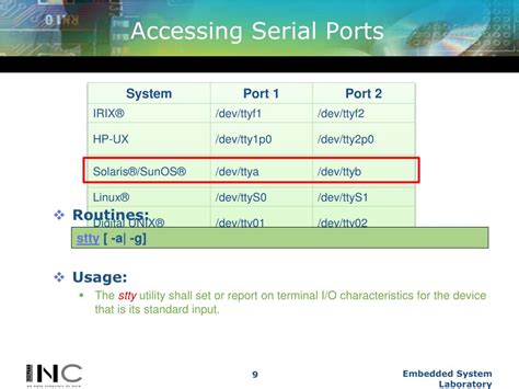 PPT Embedded System Laboratory Serial Port PowerPoint Presentation Free Download ID
