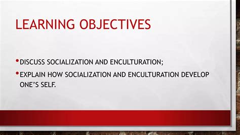 Socialization And Enculturation Pptx
