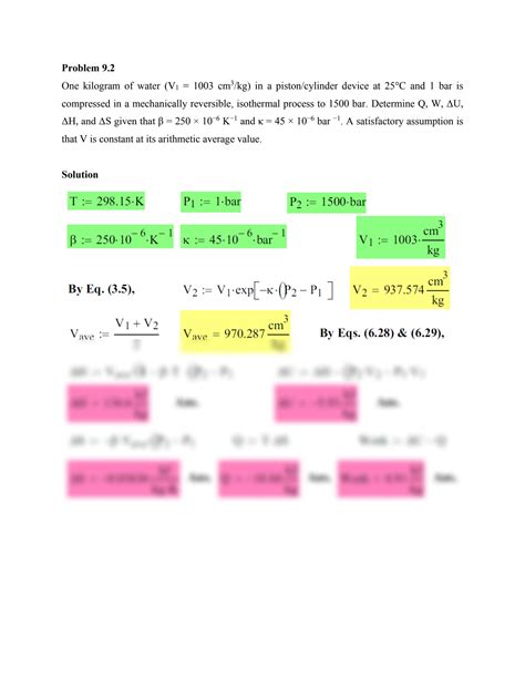 Solution Thermodynamics For Chemical Engineering Practice Problem Set