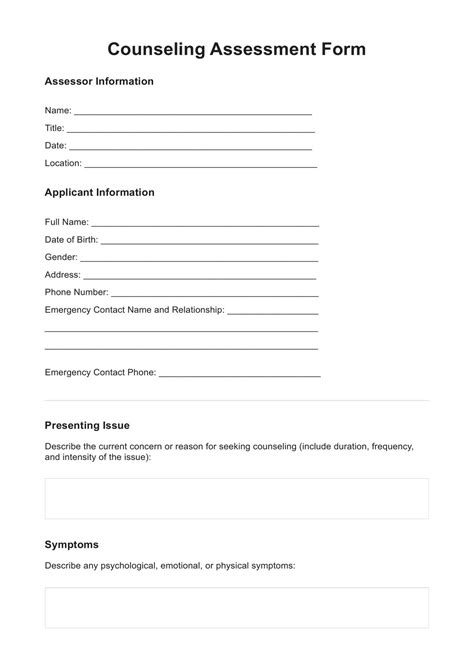 Counseling Assessment