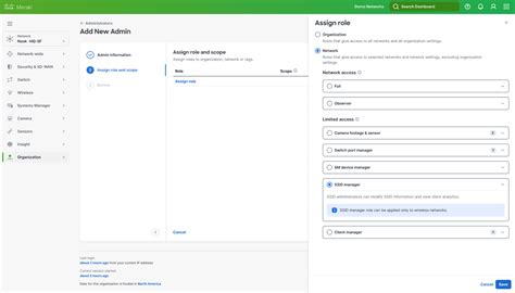 Managing Dashboard Administrators And Permissions Modernized View Cisco Meraki Documentation
