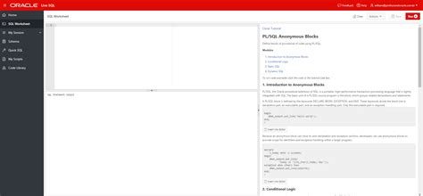 Oracle Live Sql