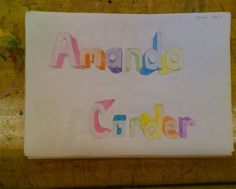 Amanda S Blog Yo One Point Perspective Name Drawing