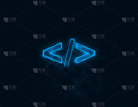 代码代码html编程语言图标与plexus效果。用点连接的线。插图