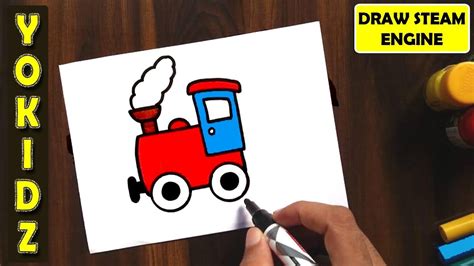 HOW TO DRAW STEAM ENGINE YouTube
