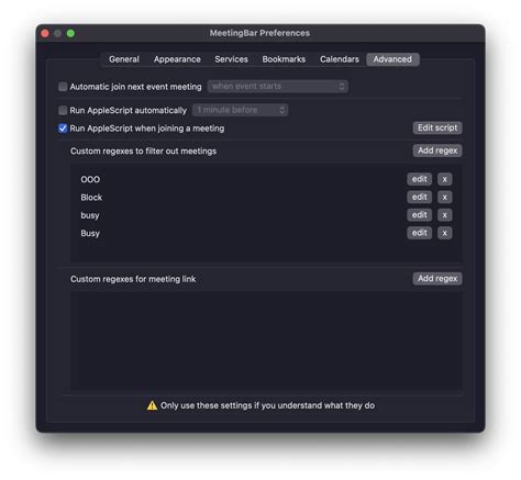 bug the filtering of events via regex to hide them is not working