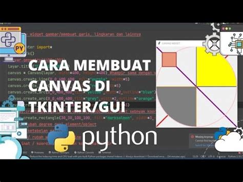 TKINTER TUTORIAL - MEMBUAT CANVAS DI TKINTER PYTHON GUI #tkinter #python #pythonprogramming ...