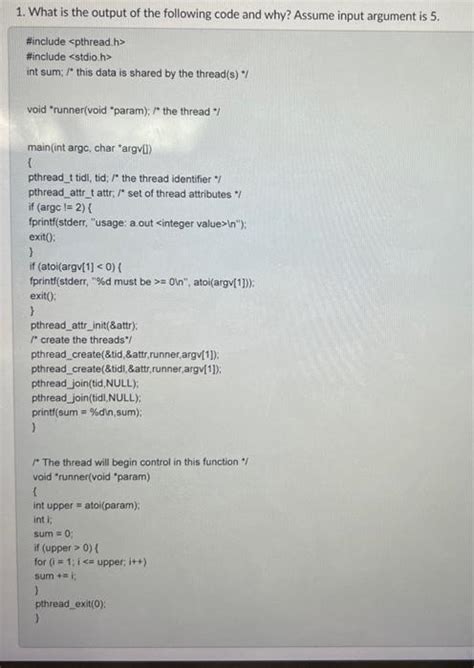 Solved Explain What The Code Outputs And Why I Will Upvote