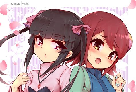 Mayl Sakurai X Shirabe Tsukuyomi Commission By Virus G On Deviantart