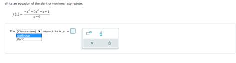 Solved Write An Equation Of The Slant Or Nonlinear