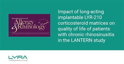 Impact Of Long‐acting Implantable Lyr‐210 Corticosteroid Matrices On Quality Of Life Of Patients