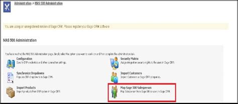 Salesperson Mapping In Gumu For Sage 500 Sage Crm Integration Sage Crm Tips Tricks And