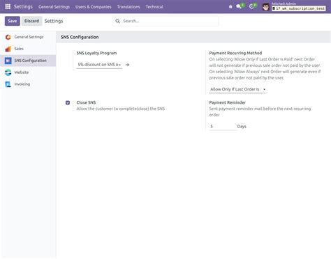 User Manual Of Odoo Website Subscribe And Save Odoo Sns