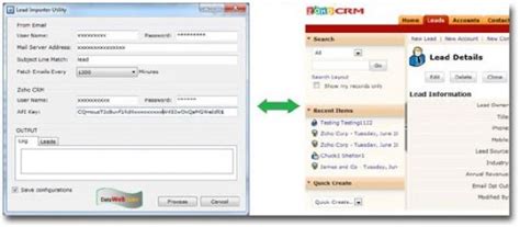 Portfolio Import Leads From Email To Zoho Crm Leads Module Yutechs