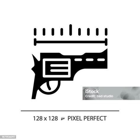 2d 픽셀 완벽한 간단한 글리프 스타일 배럴 길이 아이콘 2차 도형에 대한 스톡 벡터 아트 및 기타 이미지 2차 도형 개념 검은색 Istock