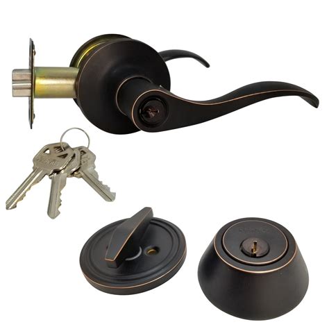 Lever Lock And Deadbolt Lock Set Keyed Cylinders 6 Keys Entry Extint