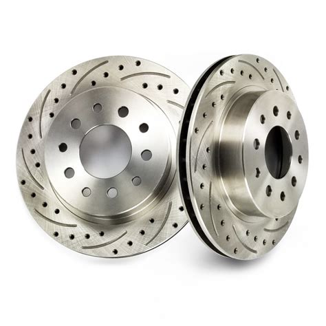 11 1 4 Vented Drilled And Slotted Universal Fit Rear Brake Top Hat Pair