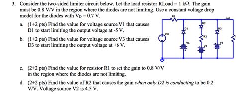 Solved Consider The Two Sided Limiter Circuit Below Let The Chegg Com