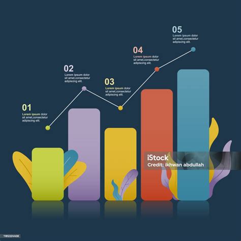 자연 잎과 막대 차트 그래프 다이어그램 통계 비즈니스 인포 그래픽 그림 개념에 대한 스톡 벡터 아트 및 기타 이미지 개념 개념과 주제 그래프 Istock