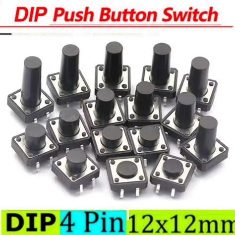 Jual Tactile Switch Saklar 12x12 4 Pin Push Button Arduino Saklar Tekan Tombol Pertamini
