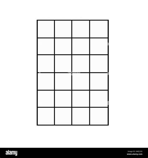 Simple Table Chart 4 X 6 Boxes Time Boxing Planning Illustration