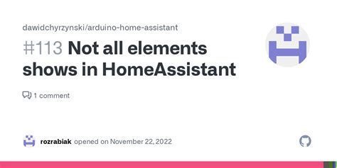 Not All Elements Shows In Homeassistant · Issue 113 · Dawidchyrzynski Arduino Home Assistant