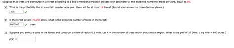 solved suppose that trees are distributed in a forest