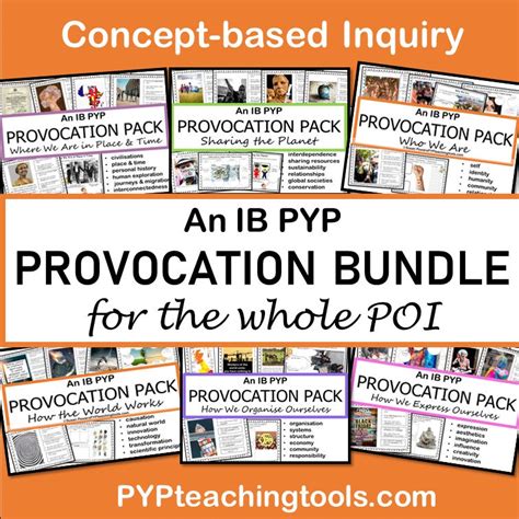 A Bundle Of Ib Pyp Concepts Provocations For Every Theme Pyp Teaching