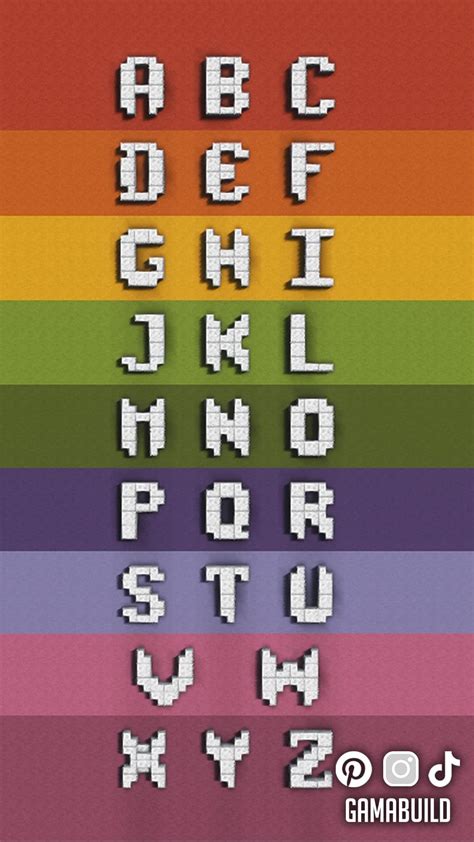 Heres All The Alphabet Made In Minecraft Made For You To Replicate In