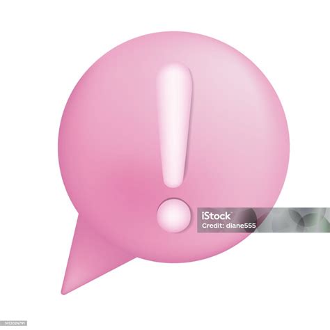 Cute Gradient Mesh Exclamation Speech Bubble Stock Illustration