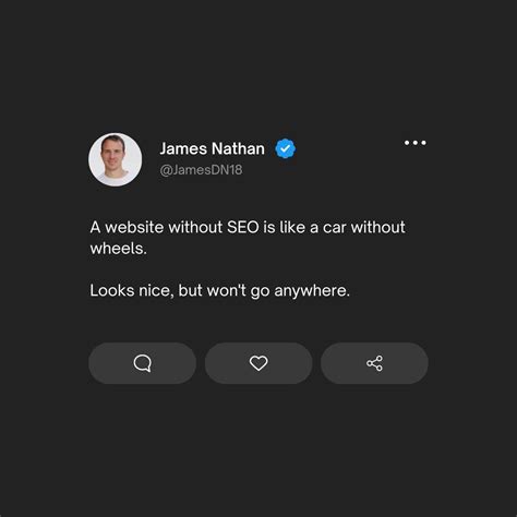 🔍 james n on linkedin a website without seo is like a car without