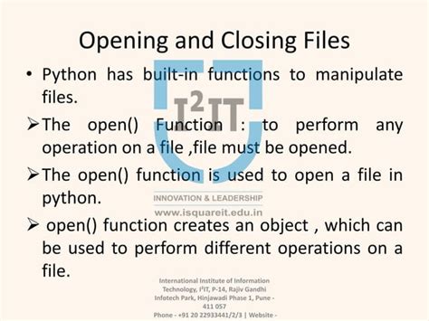 File Handling In Python Pptx Computing Technology And Computing