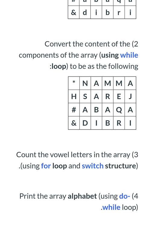 Solved Write A C Program That Declares An Array Alphabet