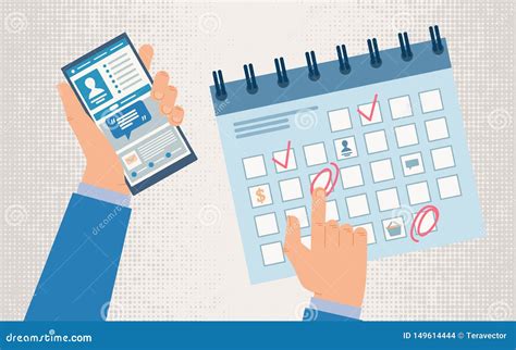 Time Management Mobile Phone App Vector Concept Stock Vector Illustration Of Concept List