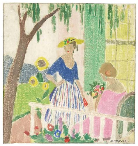 Ethel Mars In The Garden At 1stdibs Ethel Mars Artist Ethel V Mars