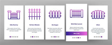 Fence Construction Onboarding Icons Set Vector 10154970 Vector Art At Vecteezy