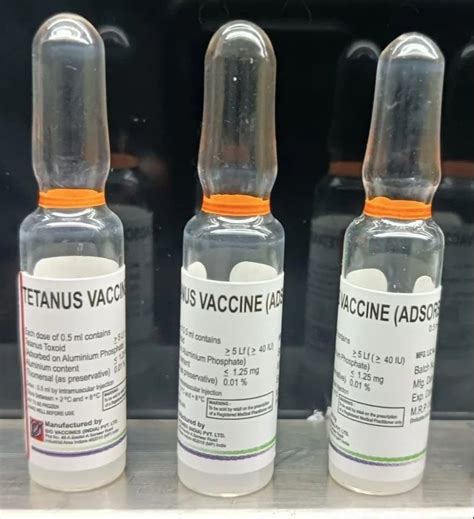 125 Mg 05ml Tetanus Vaccine Injection At ₹ 11piece Tetanus Vaccine
