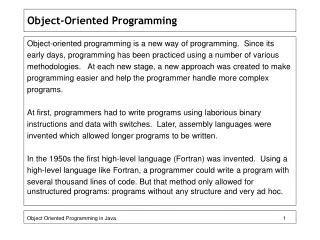 PPT Object Oriented Programming PowerPoint Presentation Free Download ID
