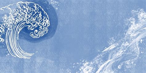 현대 일본식 일러스트 수평 템플릿입니다 종이와 같은 질감의 하늘색 배경에 흰색 물결 패턴입니다 바다와 물 개념 0명에 대한 스톡 벡터 아트 및 기타 이미지 Istock